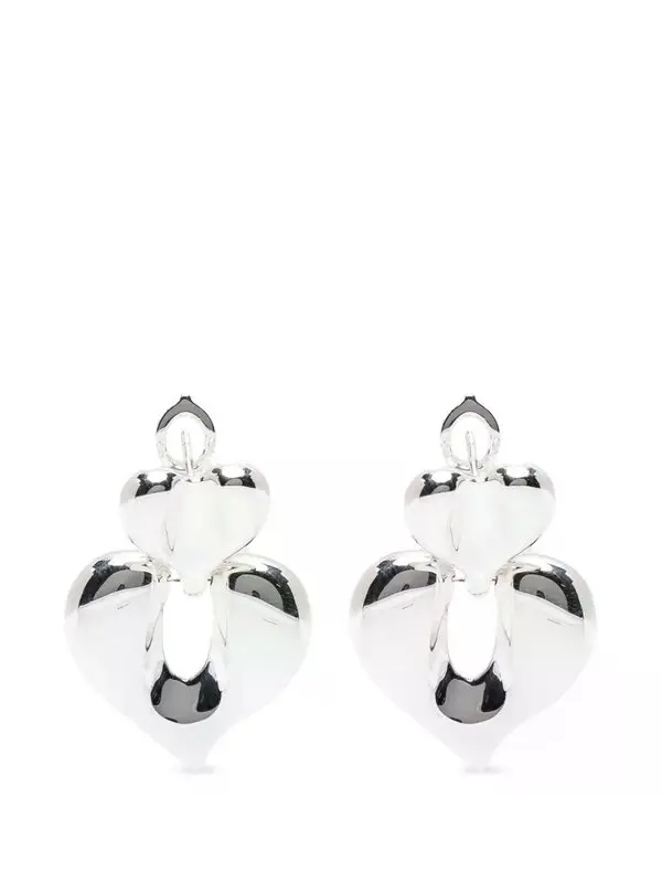 MISSOMA Molten Heart Drop Earrings - Silver