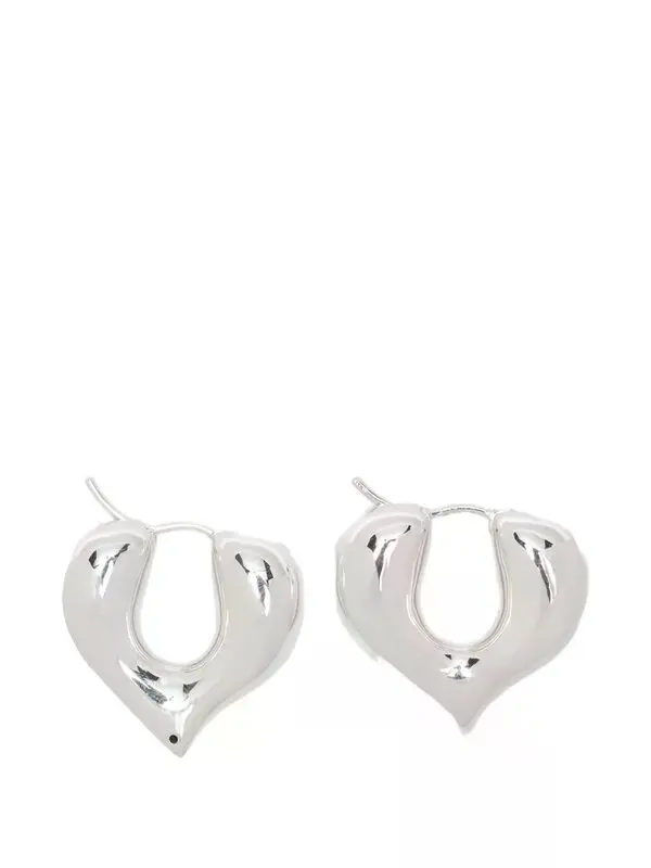 MISSOMA Molten Heart Hoop Earrings - Silver