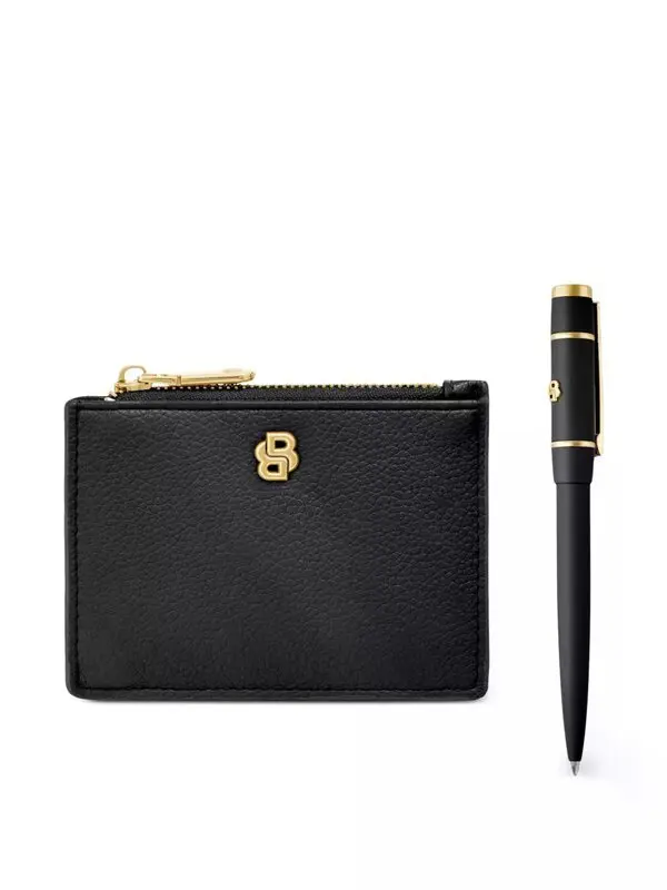 BOSS Logo-plaque Cardholder Pen Set - Black