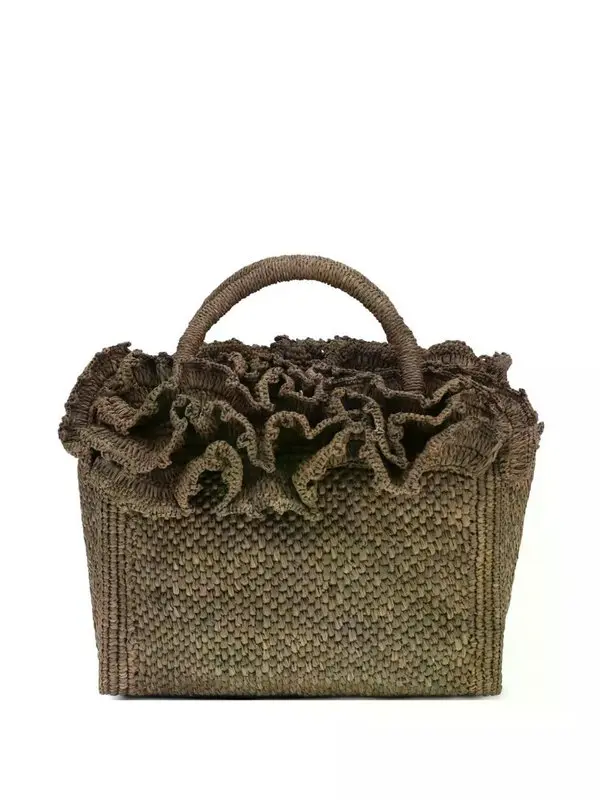 IBELIV Laguna Ruffled Tote Bag - Brown