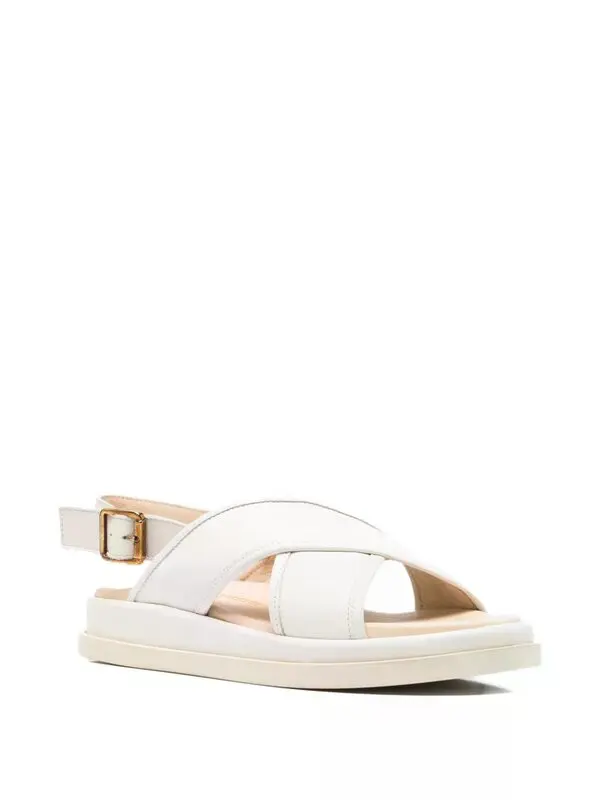 SERGIO MORETTI FIRENZE Crossover Strap Slingback Sandals