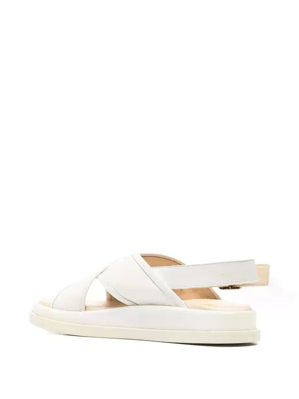 SERGIO MORETTI FIRENZE Crossover Strap Slingback Sandals