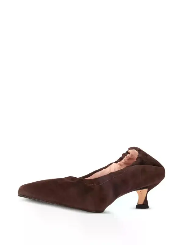 LA ROSE Elasticated Suede Pumps