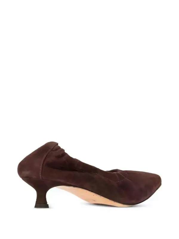 LA ROSE Elasticated Suede Pumps