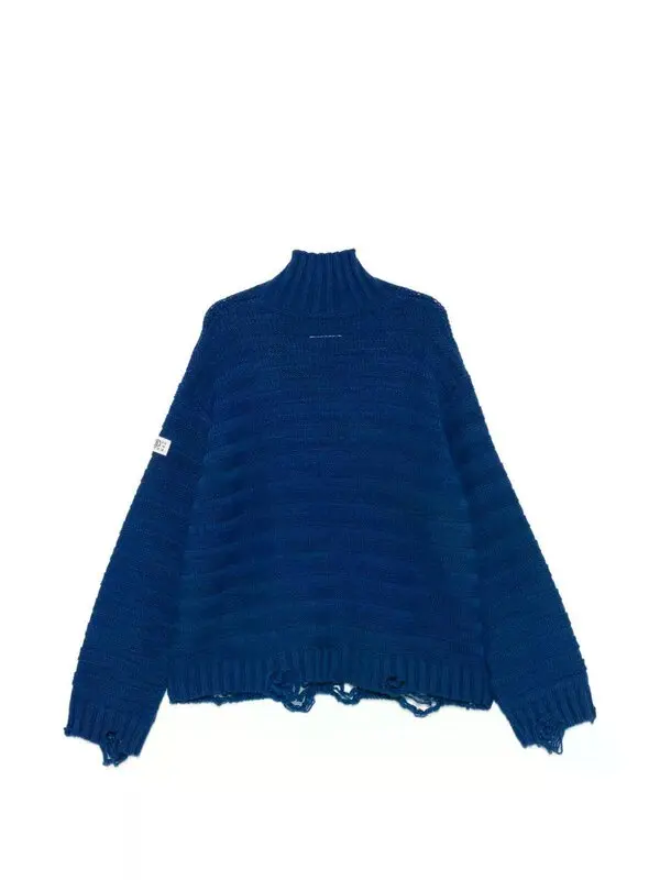 MAISON MARGIELA Distressed Ribbed Knit Sweater