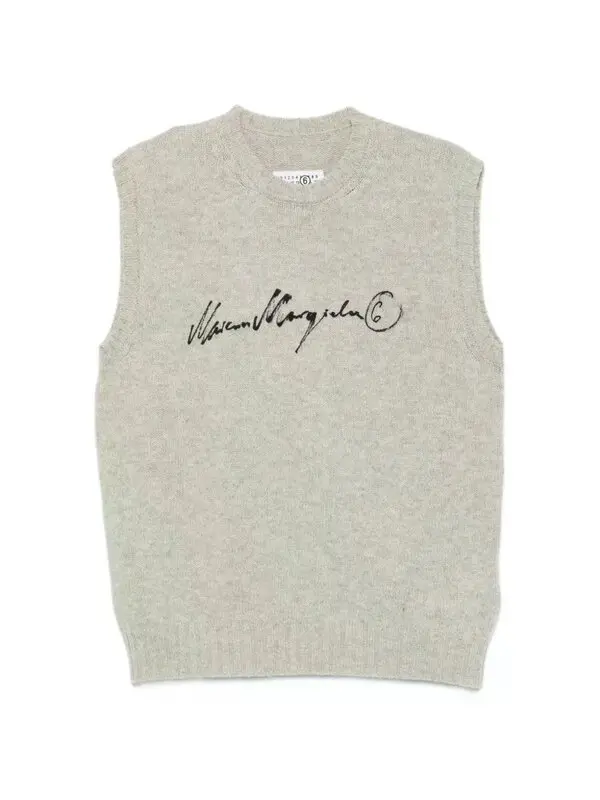 MAISON MARGIELA Logo Knit Sweater - Grey