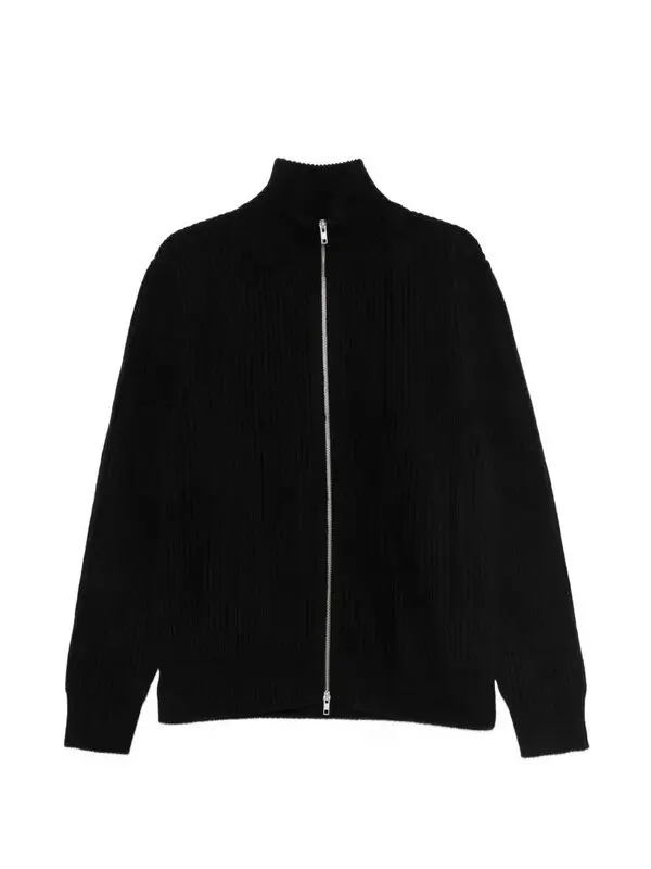MAISON MARGIELA Ribbed Knit Zip-up Sweater