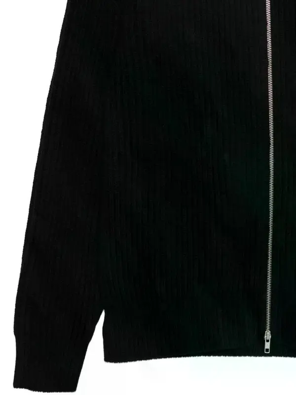 MAISON MARGIELA Ribbed Knit Zip-up Sweater