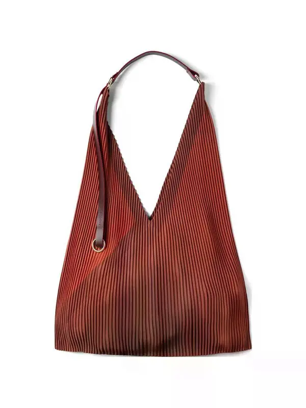 MULTITUDES BAGS Angelina Y Bag Pleated Tote Bag - Red