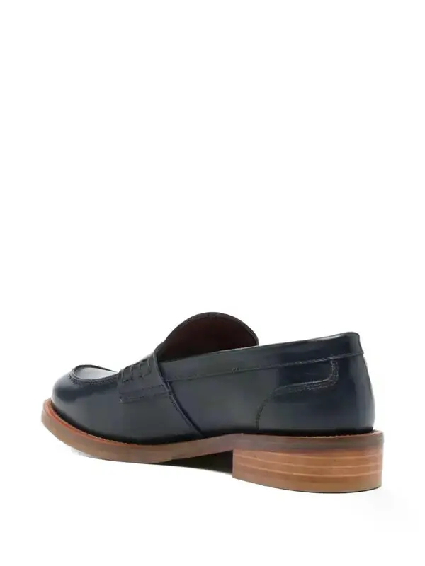SOMMET Penny-slot Leather Loafers