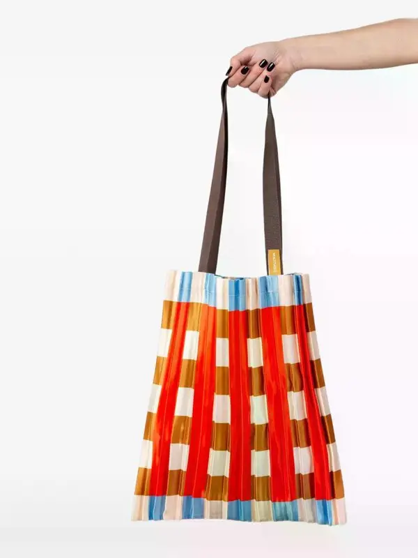 MULTITUDES BAGS Marsala Pleated Tote Bag