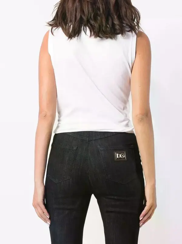 Dolce & Gabbana Logo Print Cropped Vest