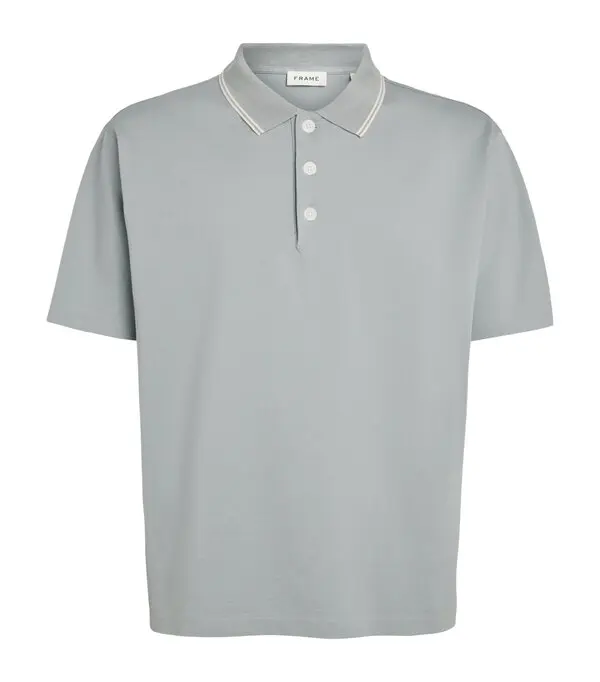 FRAME Cotton Piqué Polo Shirt