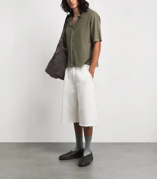 FRAME Silk-linen-blend Overshirt