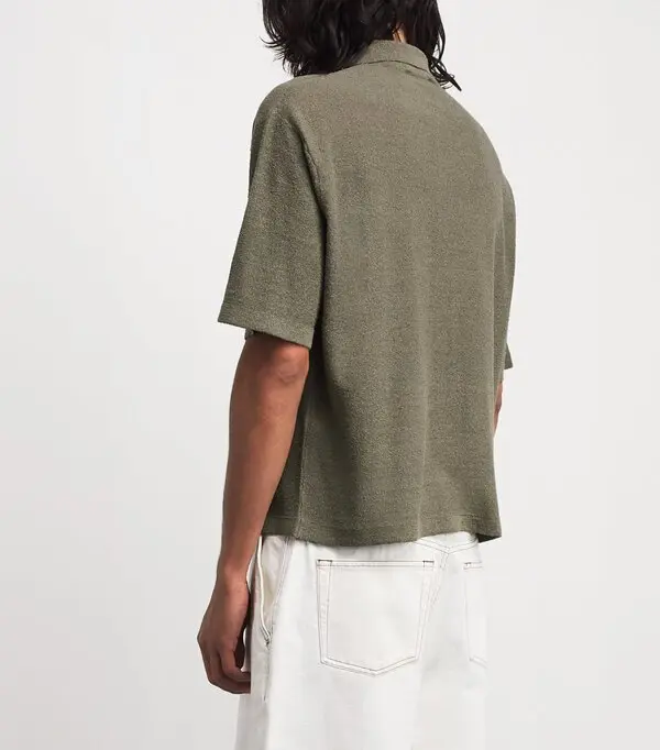 FRAME Silk-linen-blend Overshirt