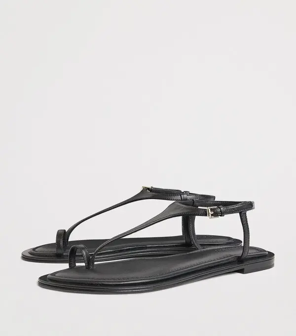 A.emery Leather Alta Sandals - Black