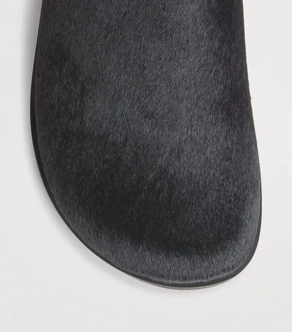 A.emery Cow Hair Lou Clogs - Black