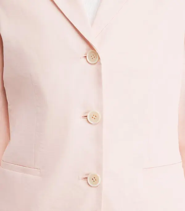 Theory Linen-blend Single-breasted Blazer