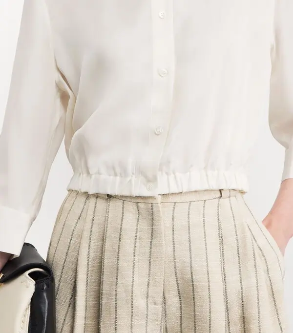 Theory Supima Cotton Cropped Shirt