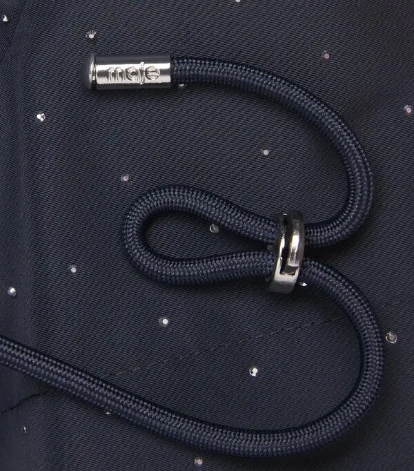 Maje Embellished Zip-up Hooded Jacket