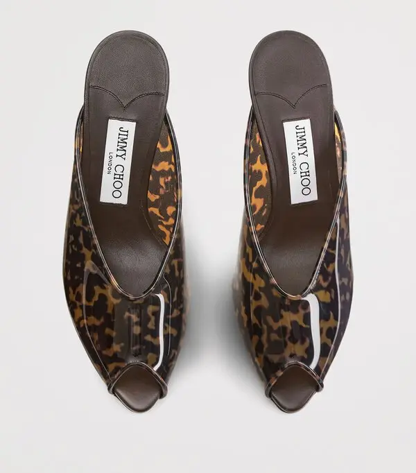 JIMMY CHOO Glace 80 Heeled Mules - Orange