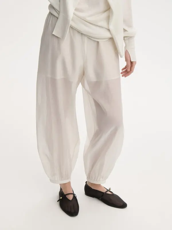 BY MALENE BIRGER Lumas Silk Organza Cropped Trousers
