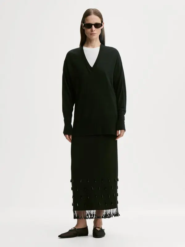 BY MALENE BIRGER Estilla Maxi Skirt With Embellishments - Black
