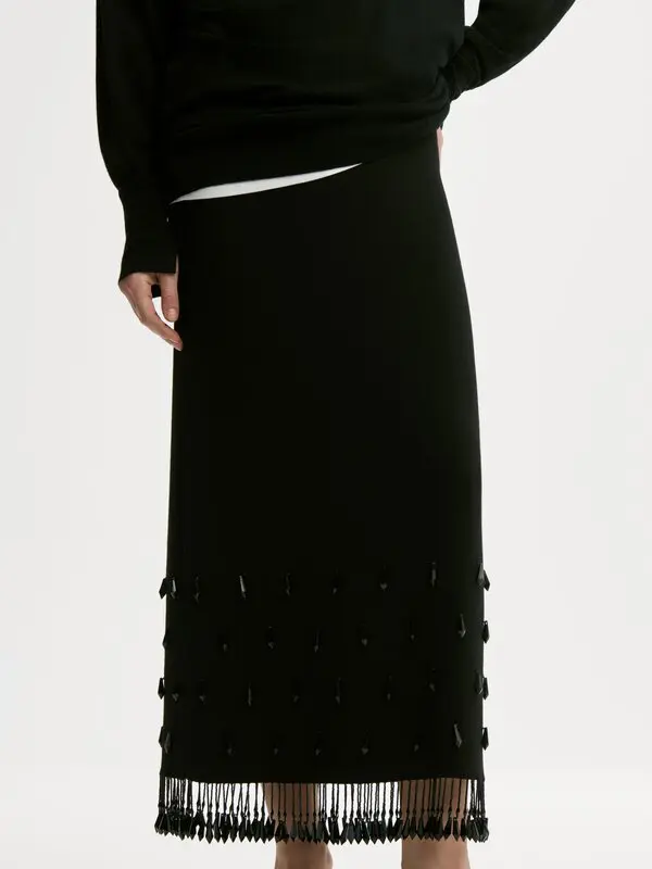 BY MALENE BIRGER Estilla Maxi Skirt With Embellishments - Black