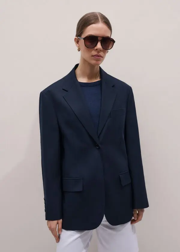 ME+EM Oversized Linen Blend Blazer