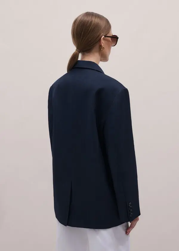 ME+EM Oversized Linen Blend Blazer