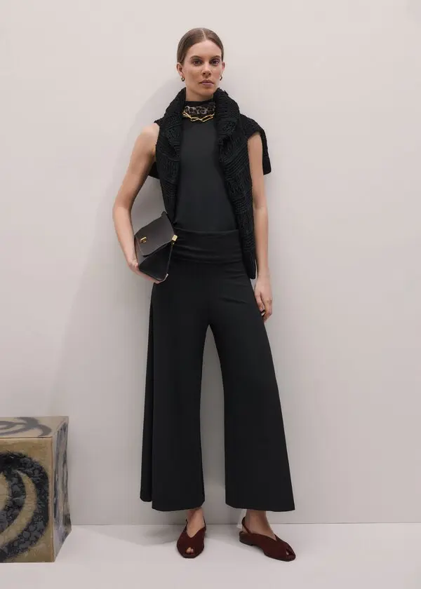 ME+EM Cropped Super Wide Palazzo Pant