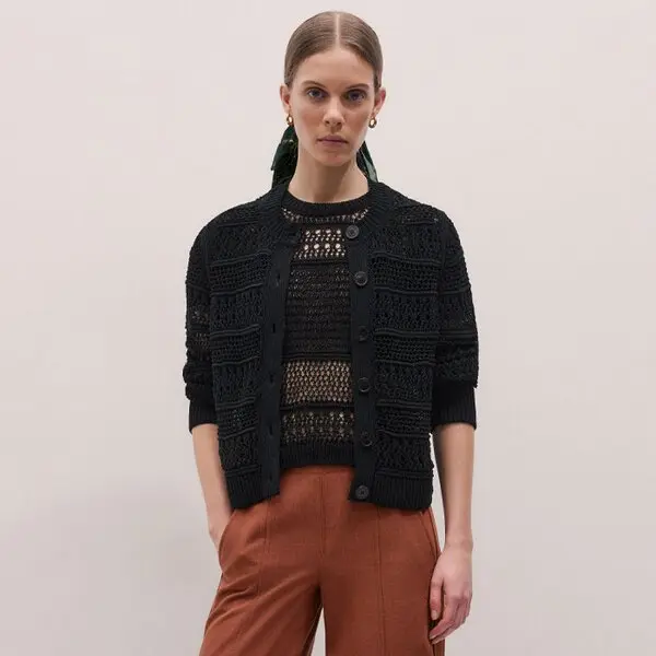 ME+EM Textured Open-stitch Short Sleeve Baby Tee