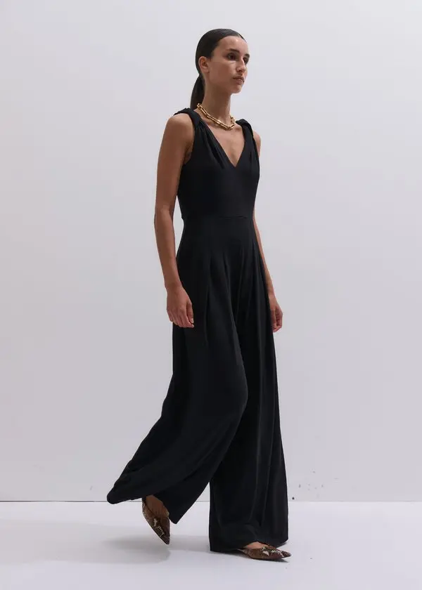 ME+EM Twist Strap Modal Jumpsuit With Belt