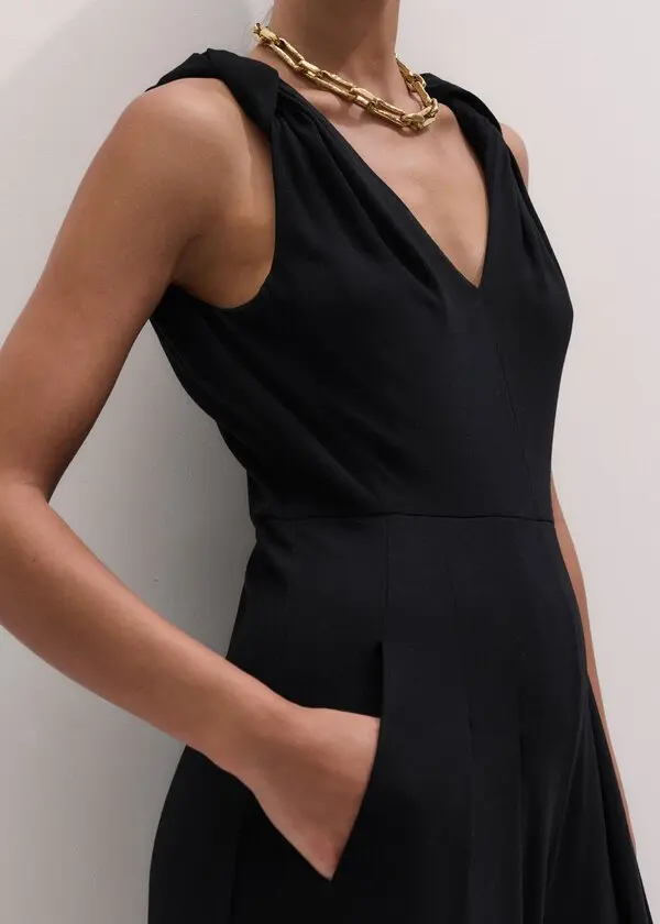 ME+EM Twist Strap Modal Jumpsuit With Belt