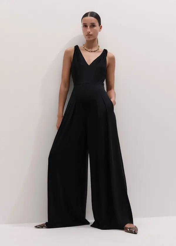 ME+EM Twist Strap Modal Jumpsuit With Belt