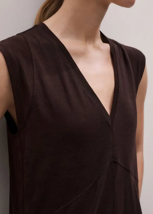 ME+EM V-neck A-line Maxi Dress