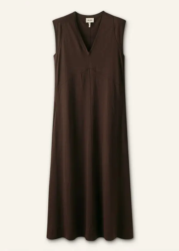 ME+EM V-neck A-line Maxi Dress