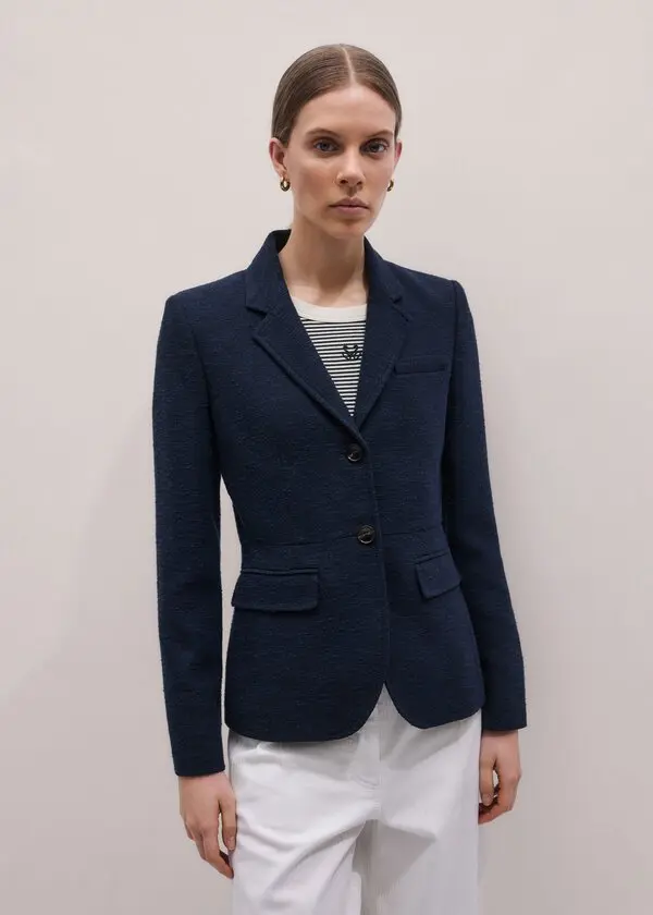 ME+EM Textured Bouclé Corset Jacket
