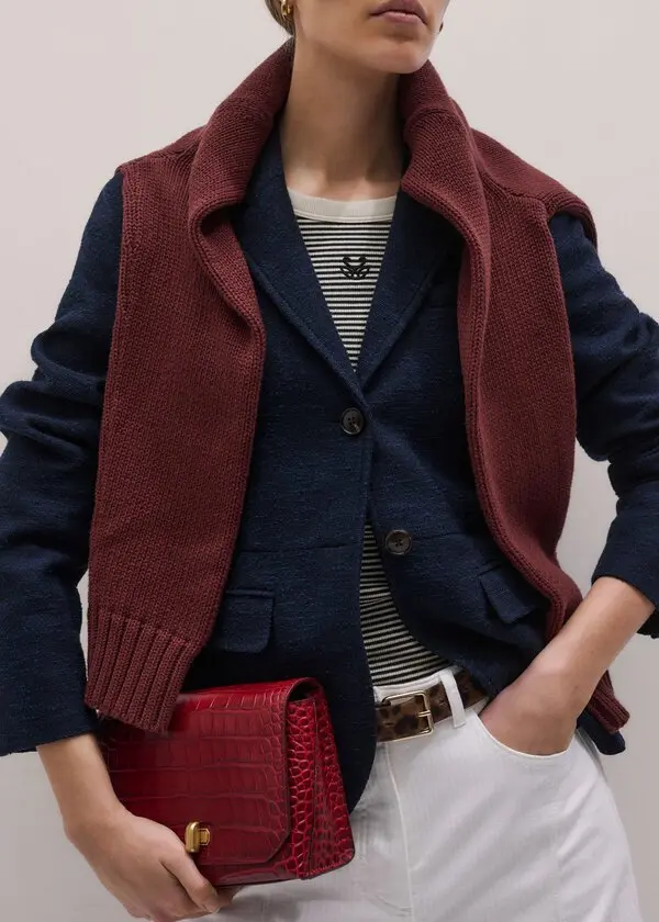 ME+EM Textured Bouclé Corset Jacket