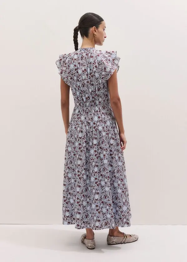 ME+EM Floral Print Midi Dress