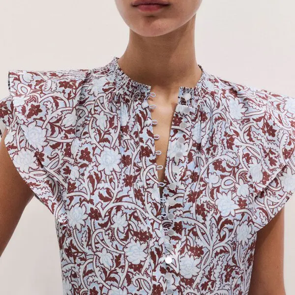 ME+EM Floral Print Midi Dress