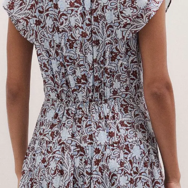 ME+EM Floral Print Midi Dress