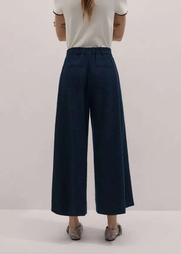 ME+EM Textured Pleat Front Superwide Culottes