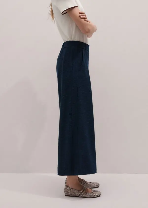 ME+EM Textured Pleat Front Superwide Culottes