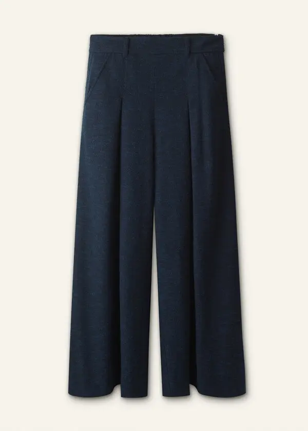 ME+EM Textured Pleat Front Superwide Culottes