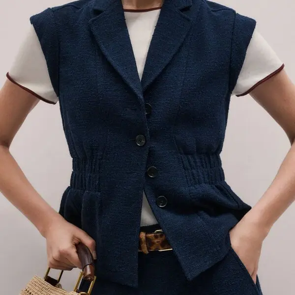ME+EM Textured Pleat Front Superwide Culottes