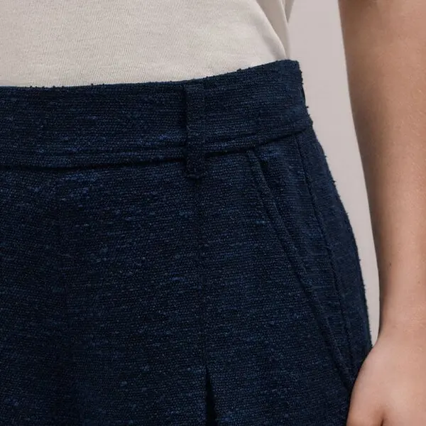 ME+EM Textured Pleat Front Superwide Culottes