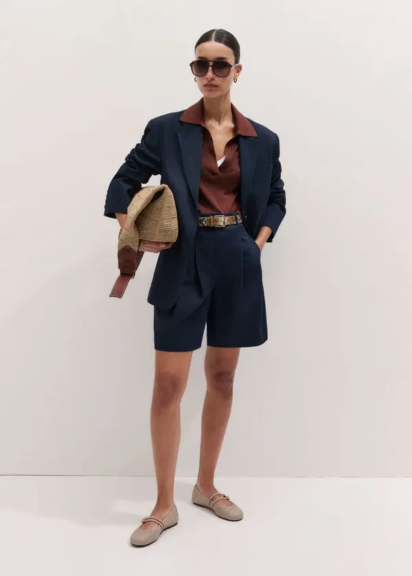 ME+EM Tailored Pleated Shorts