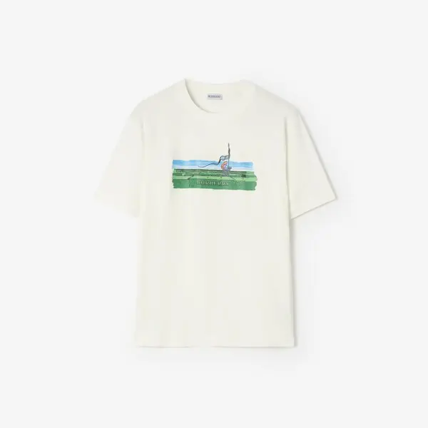 Burberry Maze Cotton T-shirt - Chalk White