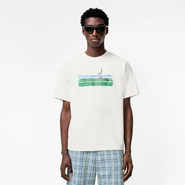 Burberry Maze Cotton T-shirt - Chalk White